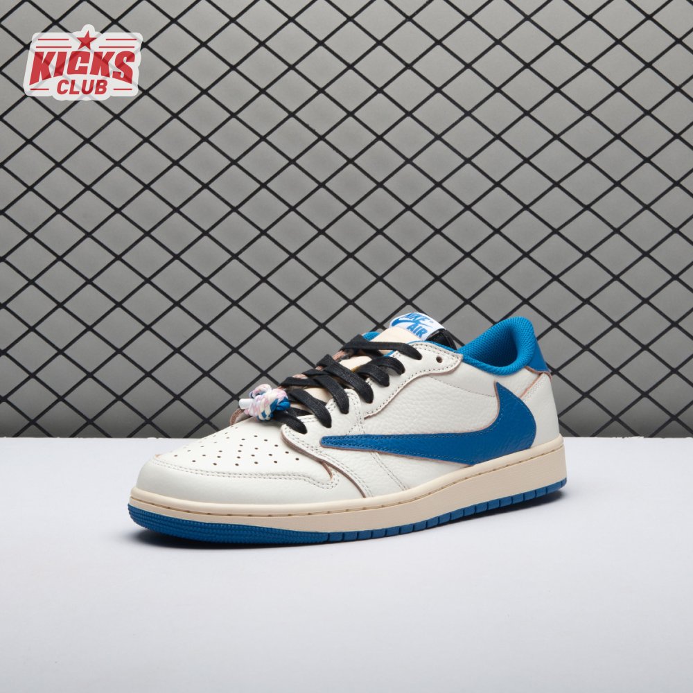 Jordan 1 Retro Low OG SP Fragment x Travis Scott Sail Military Blue ...